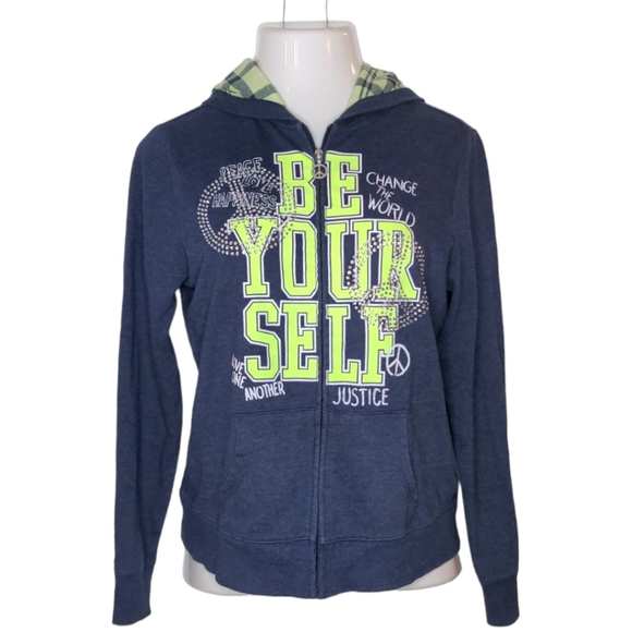 Justice | Shirts & Tops | Justice Girls 8 Blue Be Yourself Sparkle Full ...
